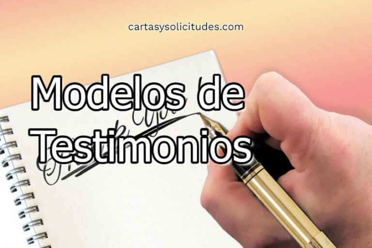 MODELOS DE TESTIMONIOS